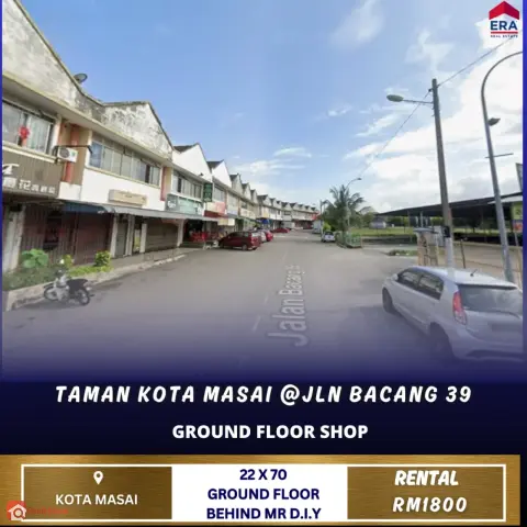 Terrace Shop For Rent Kota Masai, Jln Bacang 39, Pasir Gudang, Johor By ...